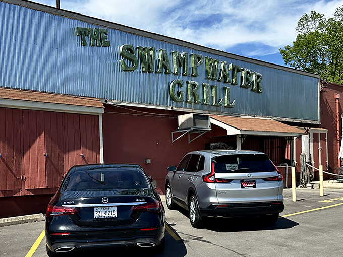 Swampwater Grill's rustic red exterior looks like it was plucked straight from the bayou. Authenticity you can see before you even taste a bite.