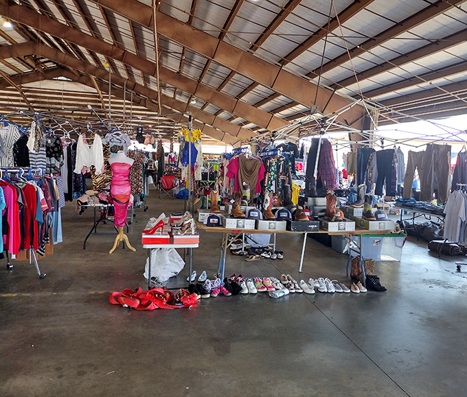 Traders Village Houston's indoor pavilions offer climate-controlled treasure hunting. This vendor's western-themed display would make any cowboy feel at home.