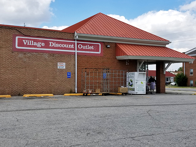 Village Discount Outlet's brick exterior promises big-city selection with small-town Hammond charm and prices.