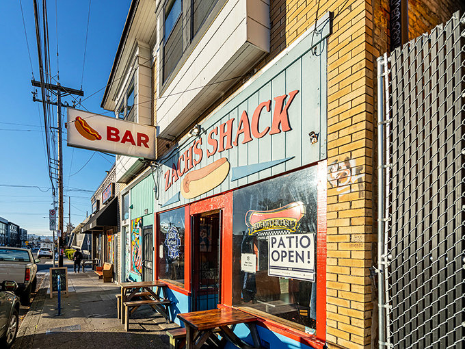 Bright colors and bold flavors collide at this Hawthorne gem, where every hot dog tells a delicious story.