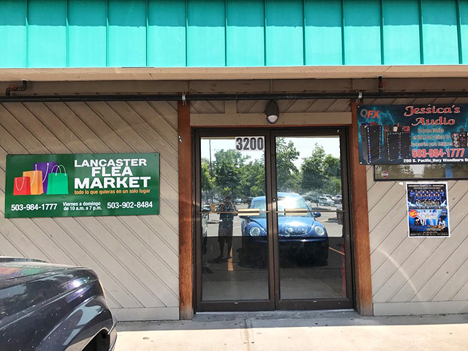 Lancaster Flea Market's teal exterior is like a beacon for bargain hunters. That simple sign doesn't need to shout&mdash;serious shoppers already know what's inside.