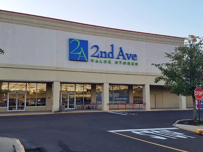 The clean lines of 2nd Ave Value Stores welcome bargain hunters with promises of organized treasure hunting.