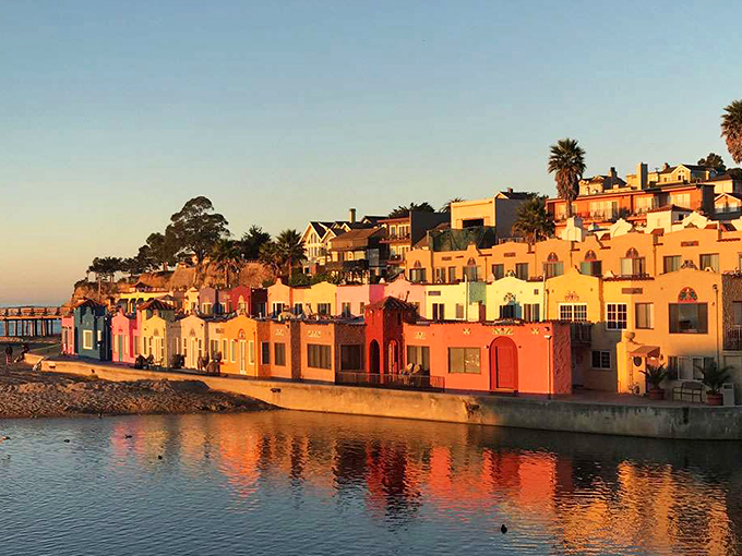 Beach town bliss painted in every color imaginable creates California's happiest seaside scene.