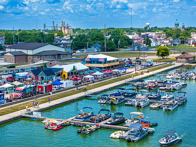 Grand Lake St. Marys spreads out like Ohio's answer to the Great Lakes experience.