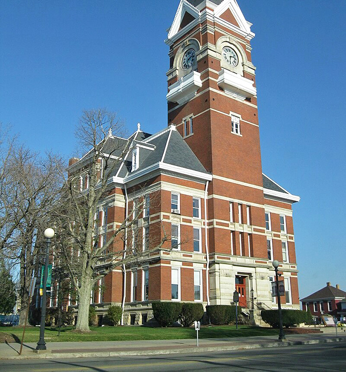 This courthouse clock tower stands like a faithful sentinel, keeping time for generations of Pennsylvania families.