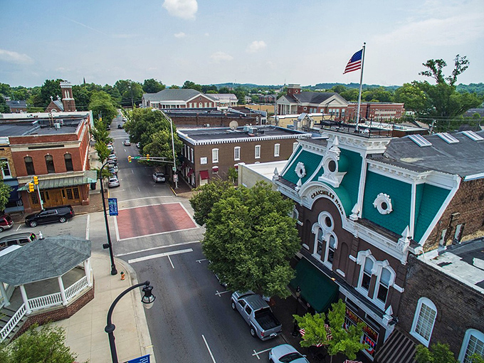 Historic buildings frame Cleveland's main street, where small-town charm meets surprising urban amenities.