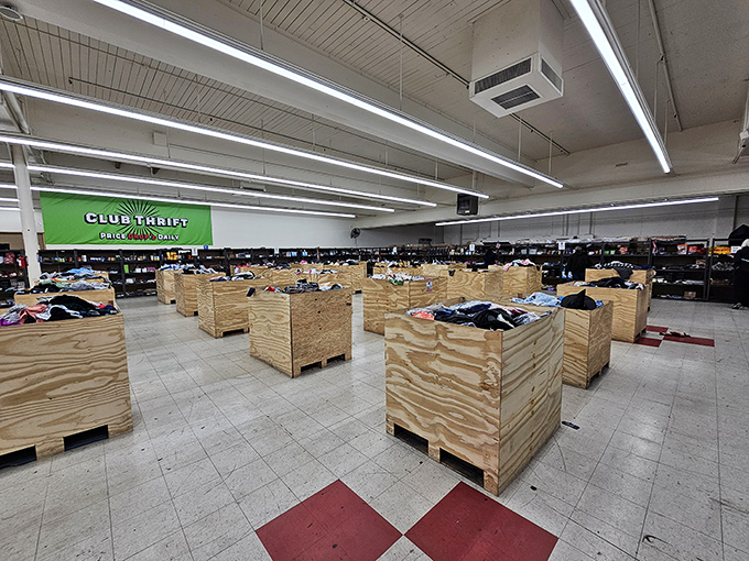 Those wooden bins hold mysteries and treasures that make every visit feel like a treasure hunt expedition.