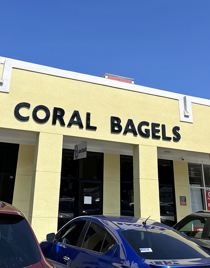Coral Bagels keeps it simple outside, but inside they're crafting bagel perfection every single morning.