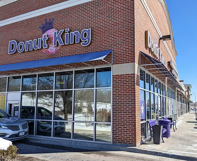 The crown logo isn't just decoration - it's a promise that every donut here receives regal treatment.