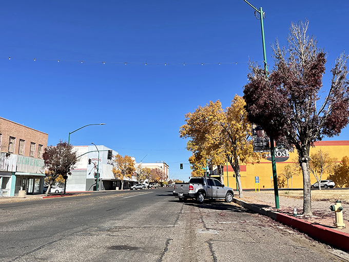 Douglas: Fall colors against brick buildings create the perfect small-town palette. A street made for leisurely Saturday strolls.