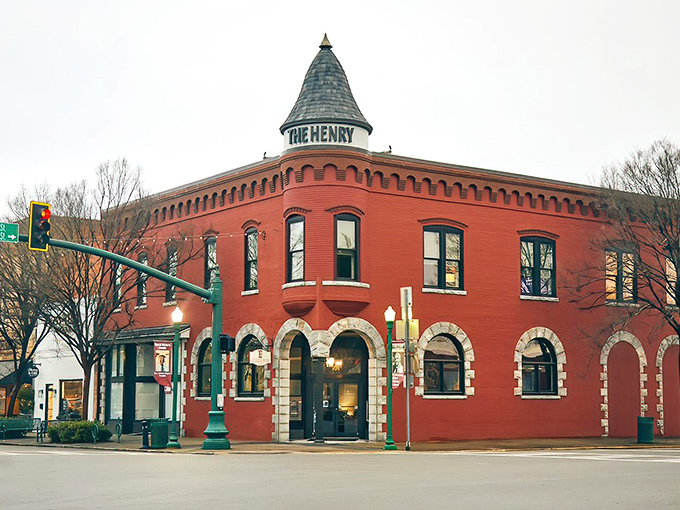 The bright red building in Dublin's downtown district refuses to be overlooked &ndash; the architectural equivalent of a confident wink.