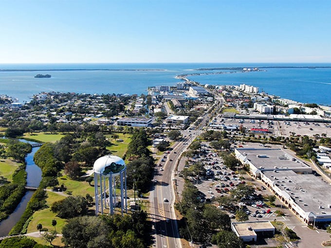 Dunedin's main street looks like a movie set where everyone gets to play the happy local.