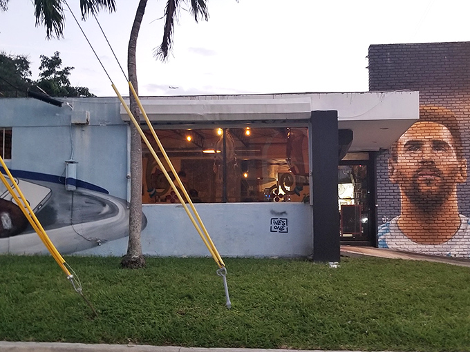 Industrial chic exterior hints at the innovative culinary artistry happening behind these creative brick walls.