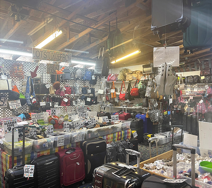 Every imaginable household item awaits discovery in this packed vendor booth. Marie Kondo would have a panic attack here!
