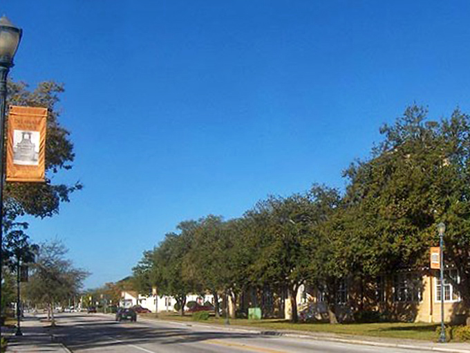 Historic downtown where every building has a story and every price tag has mercy.