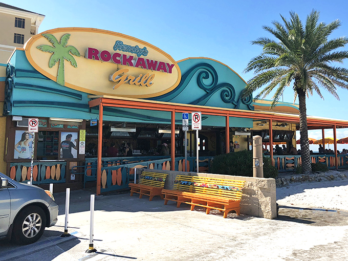 That colorful tropical exterior promises the kind of beachside dining experience your vacation dreams are made of.