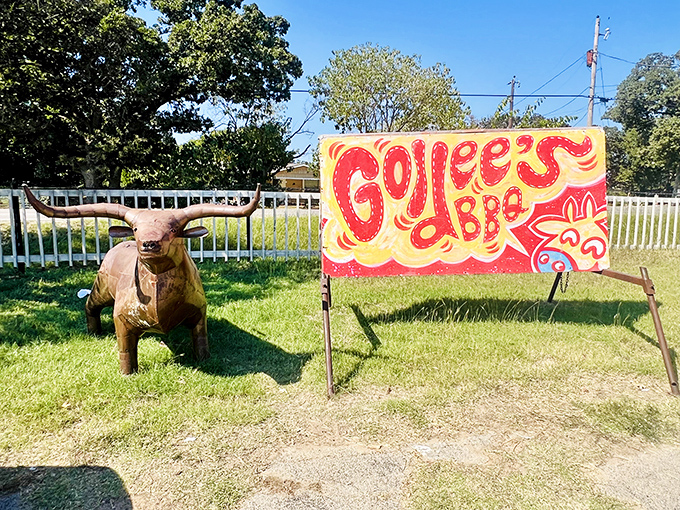 That metal longhorn outside Goldee's reminds you exactly what state you're in&mdash;as if the perfect brisket wasn't clue enough.