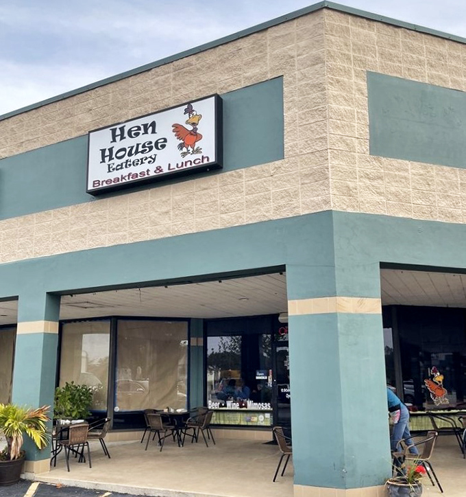 Hen House Eatery's clean, modern look promises fresh takes on breakfast classics that'll start your day right.