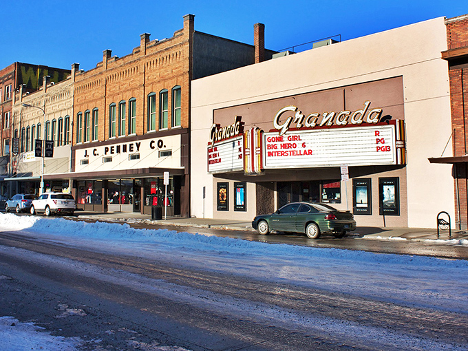 Historic buildings in downtown La Grande tell stories of Oregon's past while housing businesses that serve the community today.