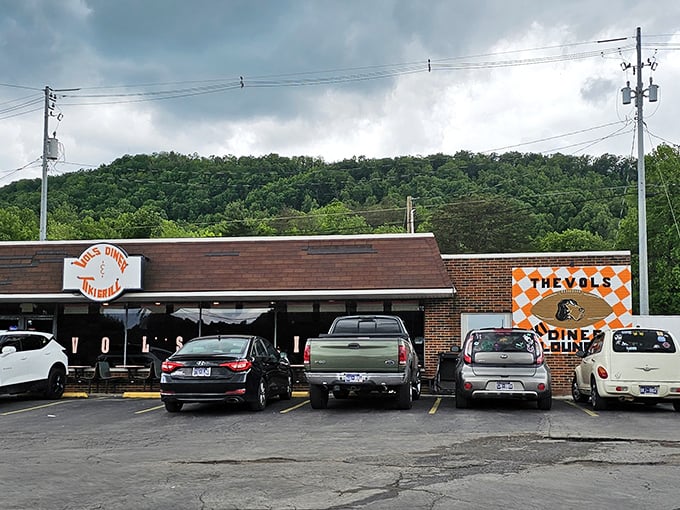 Mountains provide a stunning backdrop to this local favorite. On game days, you'll hear "Go Vols!" between bites of biscuits.