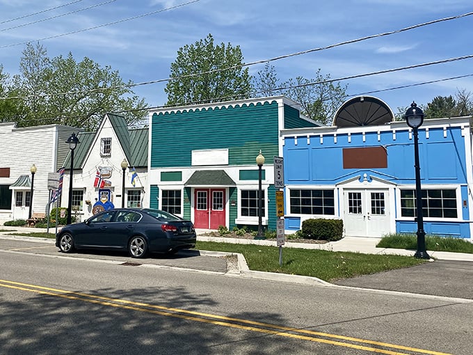 Colorful storefronts line Long Grove's streets like a rainbow of small-town entrepreneurial dreams.