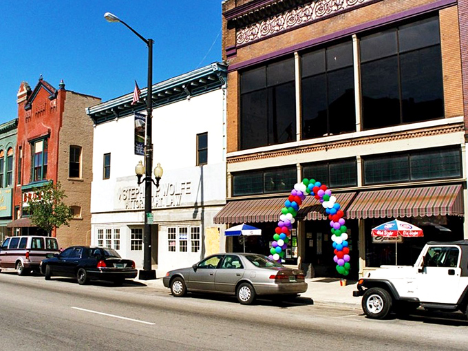 Small-town storefronts line streets where local businesses have served generations of families with personal, friendly service.