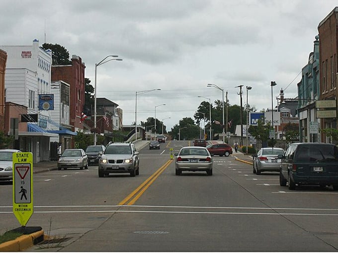Downtown streets wide enough for angle parking&mdash;remember when every town had those?