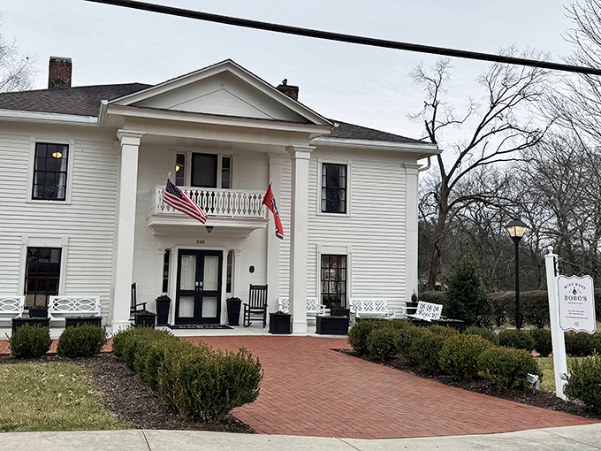 The historic facade of Miss Mary Bobo's promises a meal with a side of Tennessee heritage. Like dining in a delicious time machine!