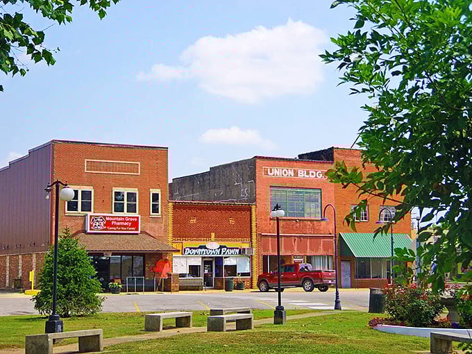 The warmth and character of this main street evoke a feeling of pure nostalgia, a real-life Norman Rockwell painting.