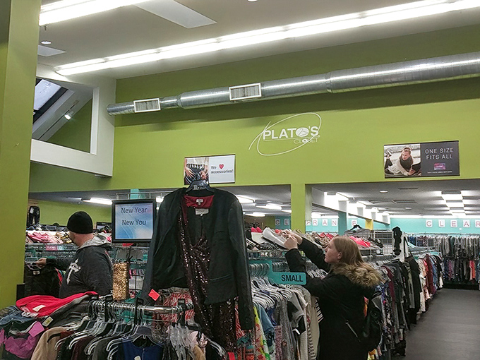 Organized displays and bright lighting transform thrift shopping into a legitimate retail experience for everyone.