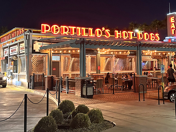When the lights come on, you know the magic is about to begin inside this culinary destination.