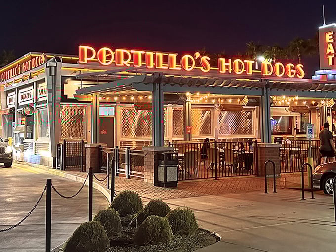 When the lights come on, you know the magic is about to begin inside this culinary destination.