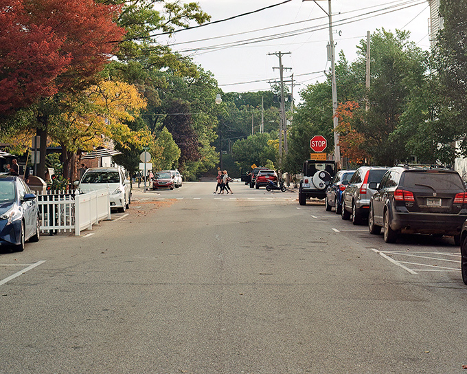 Saugatuck's sidewalks bloom with flowers and friendly faces. Even the planters here seem happier than elsewhere!