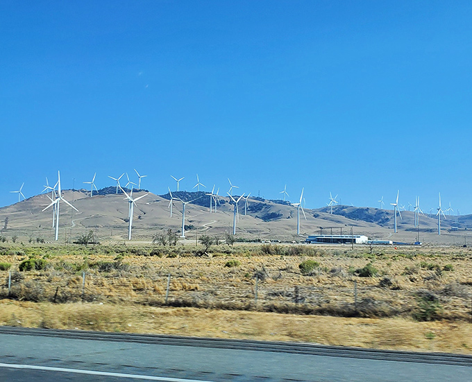 Desert winds power those turbines and your dreams of affordable mountain living too.