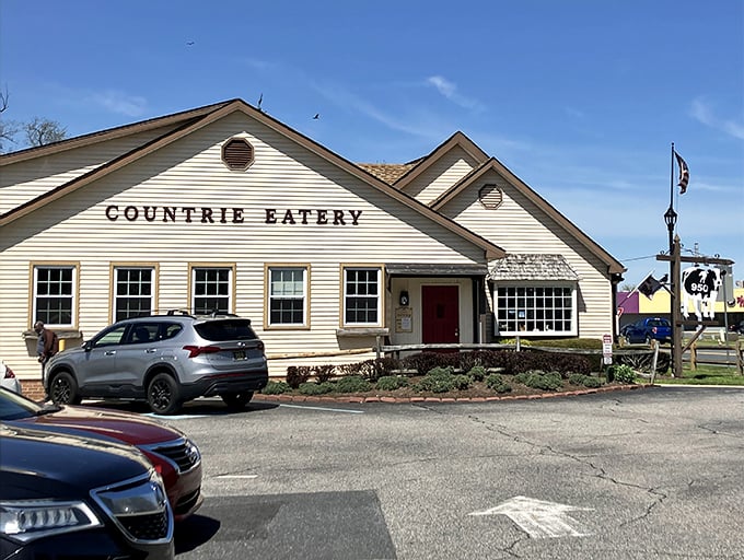 That classic country restaurant design whispers promises of comfort food made with genuine care and love.