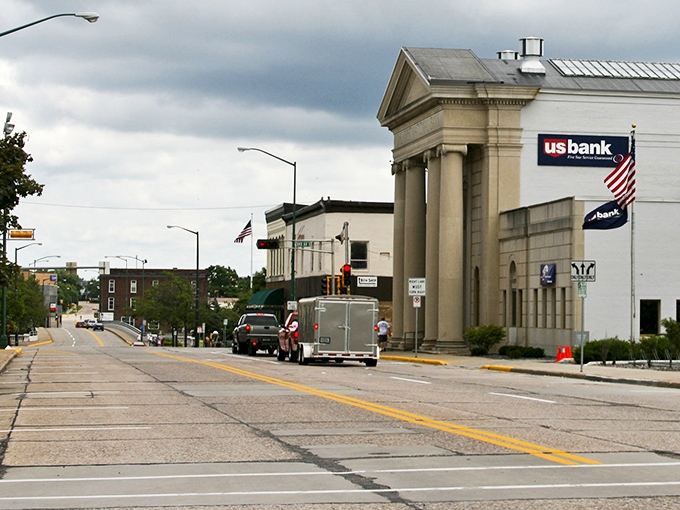 Grand civic architecture speaks to community pride, where impressive facades reflect the enduring values of small-town America.