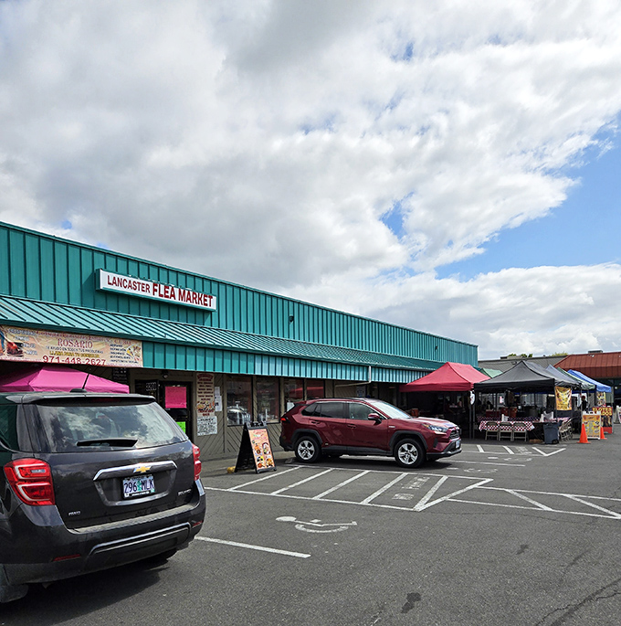 Lancaster Flea Market spills into the parking lot on sunny days. Those colorful tents aren't just for shade&mdash;they're pop-up treasure chests waiting to be explored!