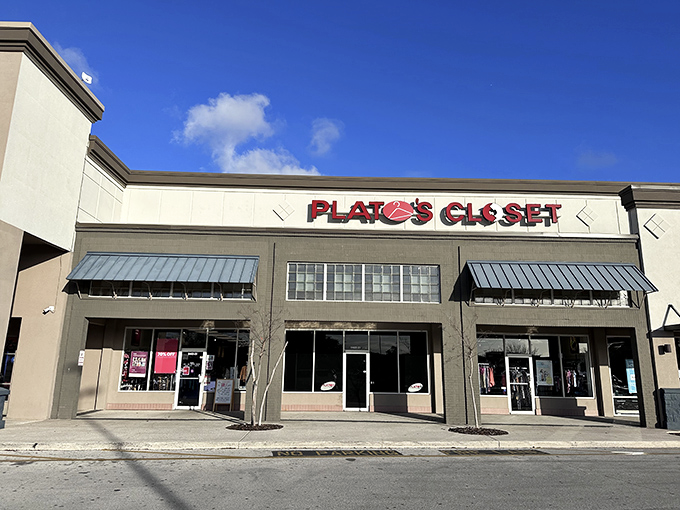 The unassuming storefront hides a fashion treasure trove that would make any bargain hunter's heart skip a beat. Welcome to paradise, wallet-friendly edition.