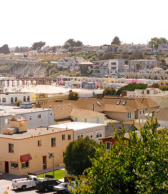 beach town postcard california FTR
