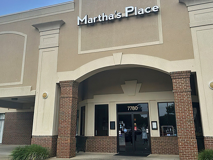 The unassuming facade of Martha's Place stands like a temple to Southern cuisine, promising culinary salvation to all who enter its hallowed doors.