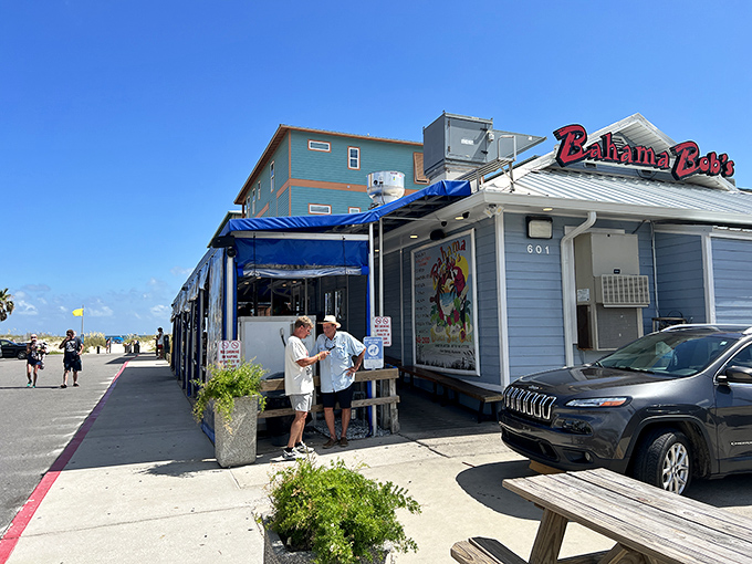 That cheerful blue exterior isn't just a building&mdash;it's a beacon calling every seafood lover within a fifty-mile radius to paradise.
