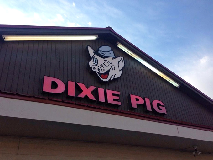 The winking cartoon pig on the sign isn't just cute&mdash;it's a promise of the smoky delights waiting inside this unassuming barbecue temple in Blytheville.