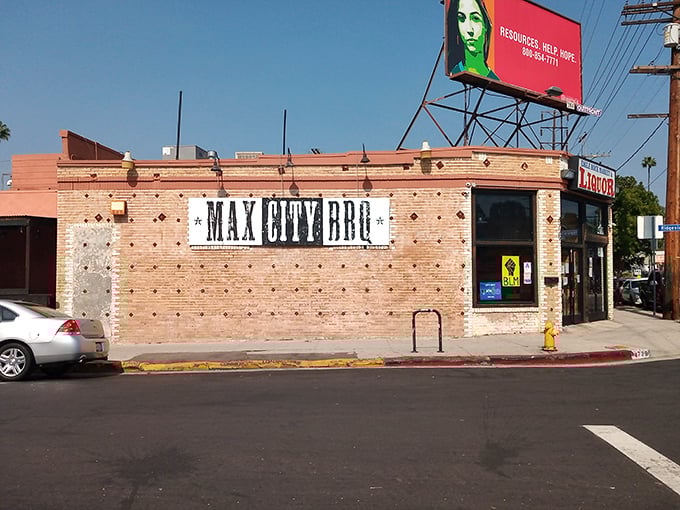 The brick fortress of flavor that is Max City BBQ stands proudly on Eagle Rock Boulevard, a beacon for smoke-seekers.