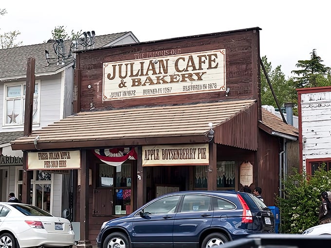 Where gold rush history meets comfort food heaven &ndash; Julian Cafe's rustic charm beckons hungry travelers with promises of legendary pies and mountain hospitality.