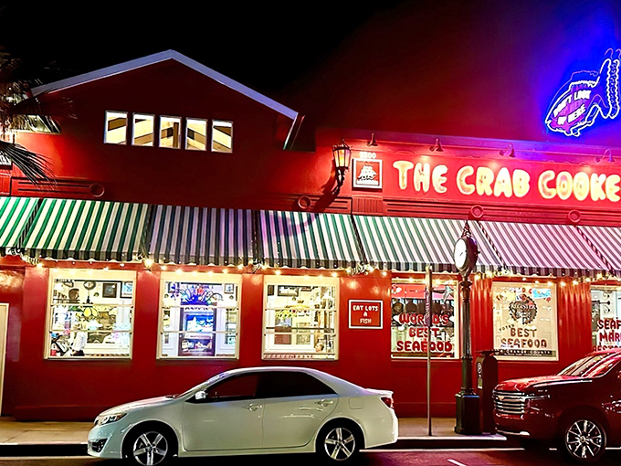 That iconic red exterior with its neon fish sign isn't just a restaurant&mdash;it's a Newport Beach landmark that's been beckoning seafood lovers for generations.