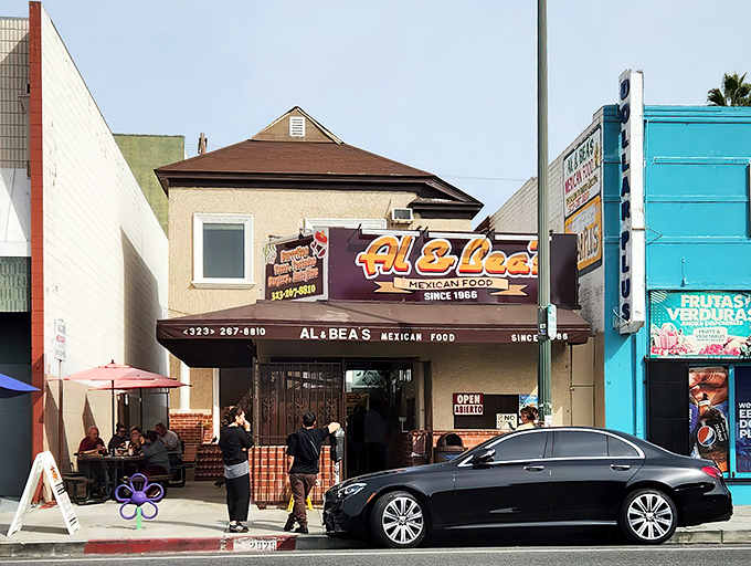 The unassuming storefront of Al & Bea's stands like a culinary lighthouse in Boyle Heights, beckoning hungry pilgrims with its no-frills promise of Mexican food excellence.