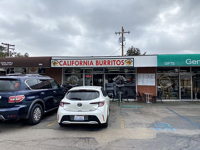 Strip mall location, legendary status. California Burritos proves that culinary greatness often hides in the most ordinary-looking places.