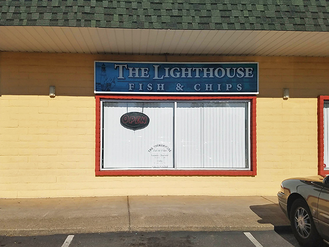 That blue sign is like a beacon to seafood lovers traversing Northern California. No fancy frills, just the promise of excellent fish and chips.