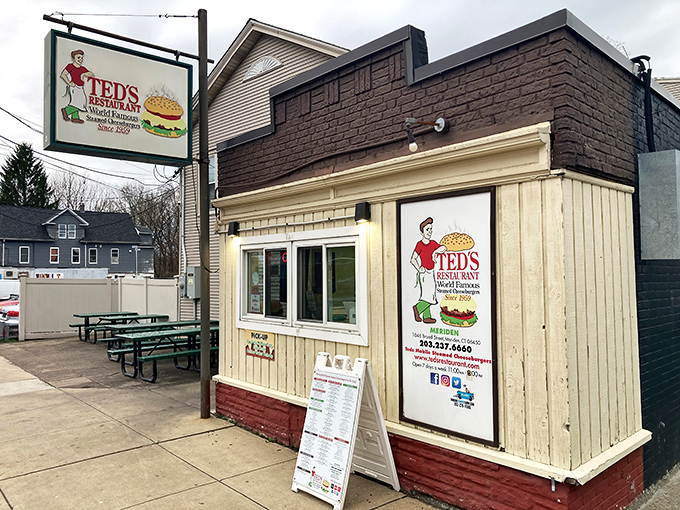 The unassuming exterior hides culinary treasures within, like finding a diamond in the rough of Meriden's dining scene.