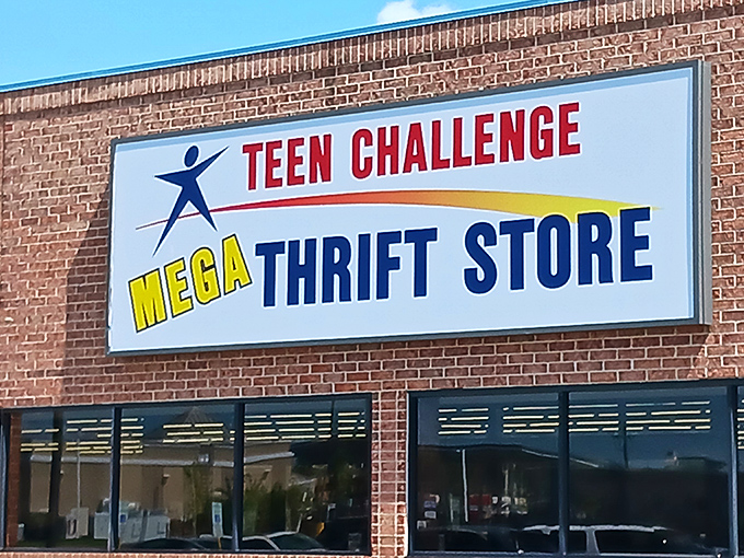That sign might as well say "Abandon your shopping budget, all ye who enter here." The siren call of thrifting adventures beckons from this Seaford landmark.